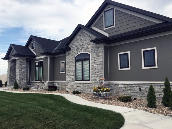 Enhance Your Gray Stucco Homes with Rock Elements | Best of Stucco ...