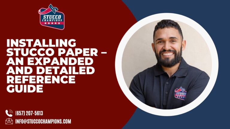 Complete Guide to Installing Stucco Paper - Stucco Champions 1