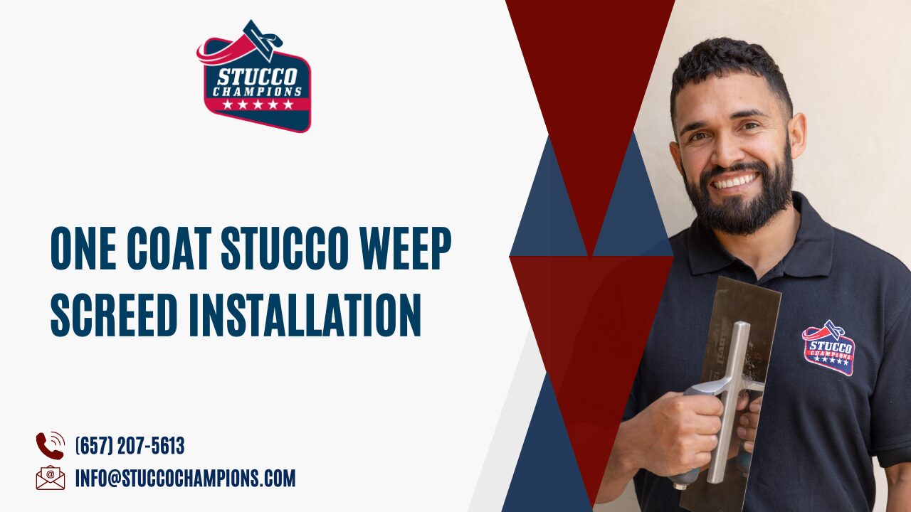 One Coat Stucco Weep Screed Installation - Stucco Champions