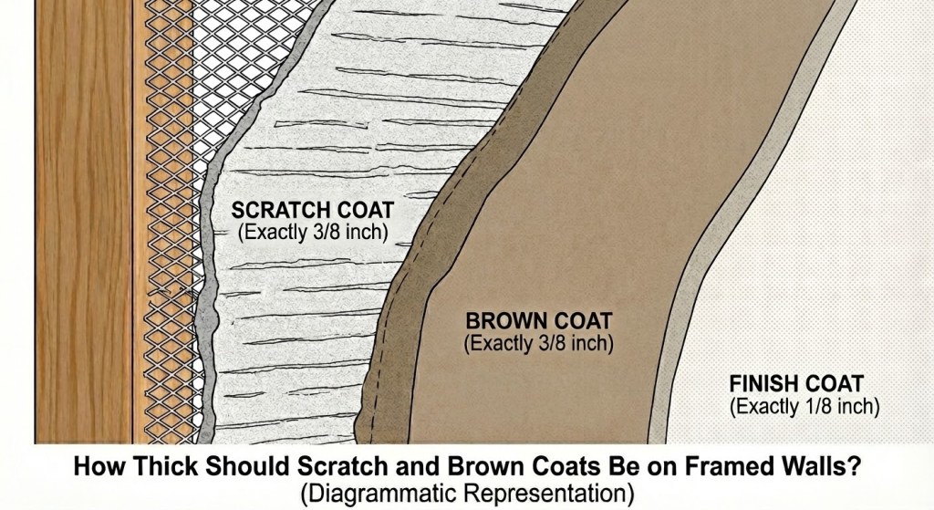 How Thick Should Scratch and Brown Coats Be on Framed Walls? - Stucco ...